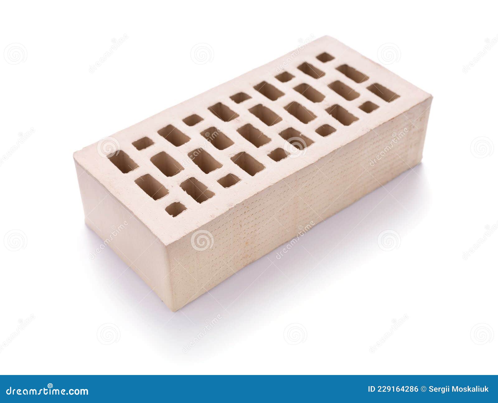 Brick Isolated on White Background. Construction Brick Stock Photo ...