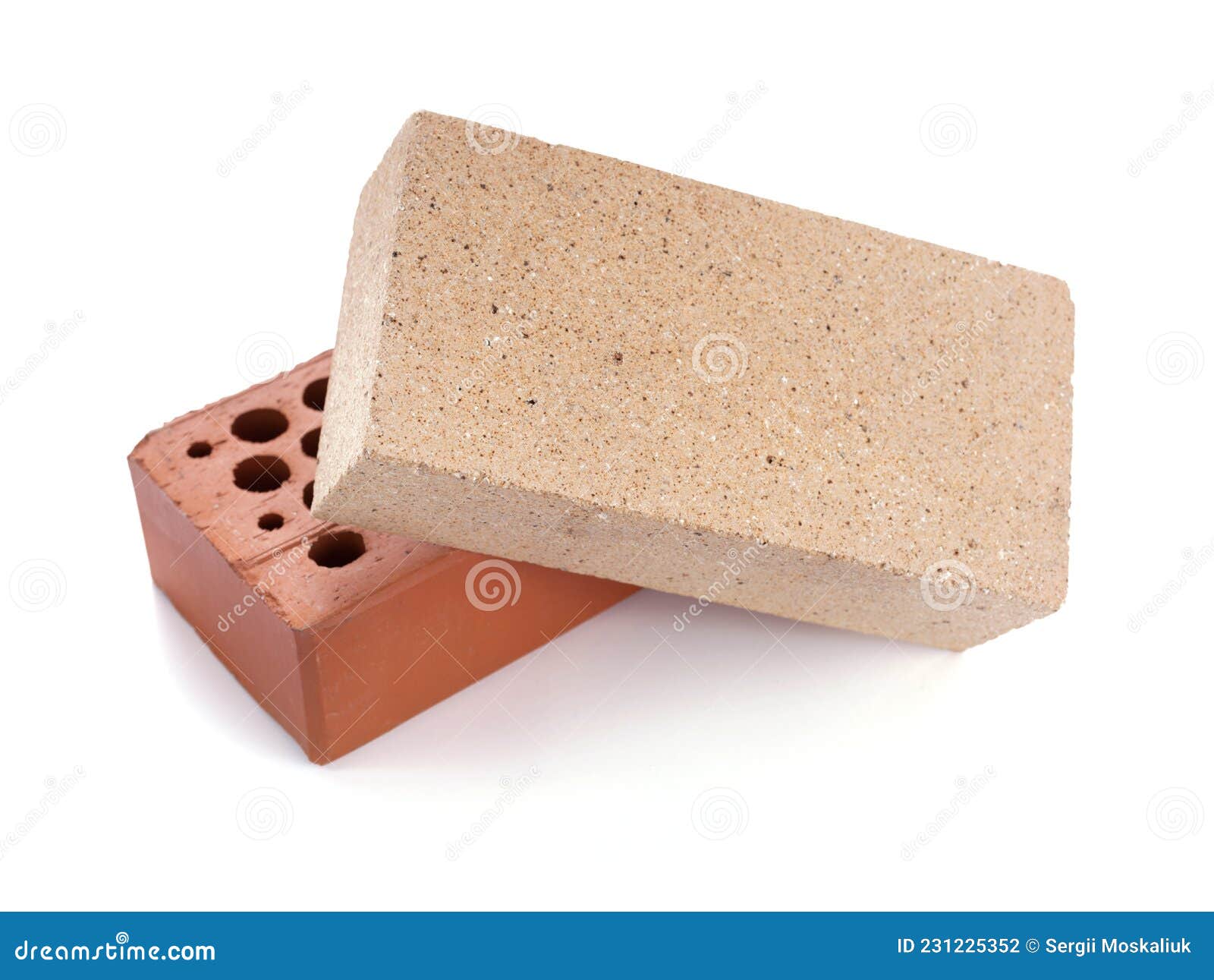 Brick Isolated at White Background. Construction Brick on White Stock ...