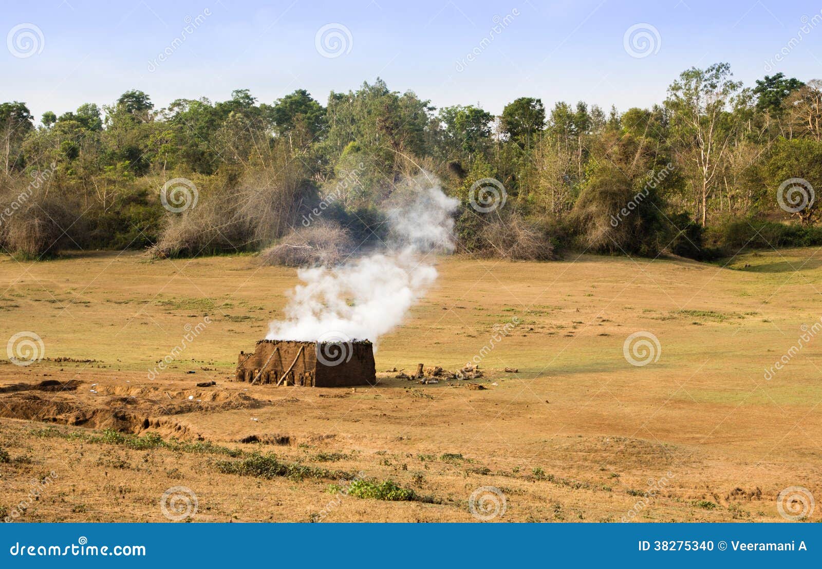 Brick kiln in forest stock photo. Image of brick, estate - 38275340