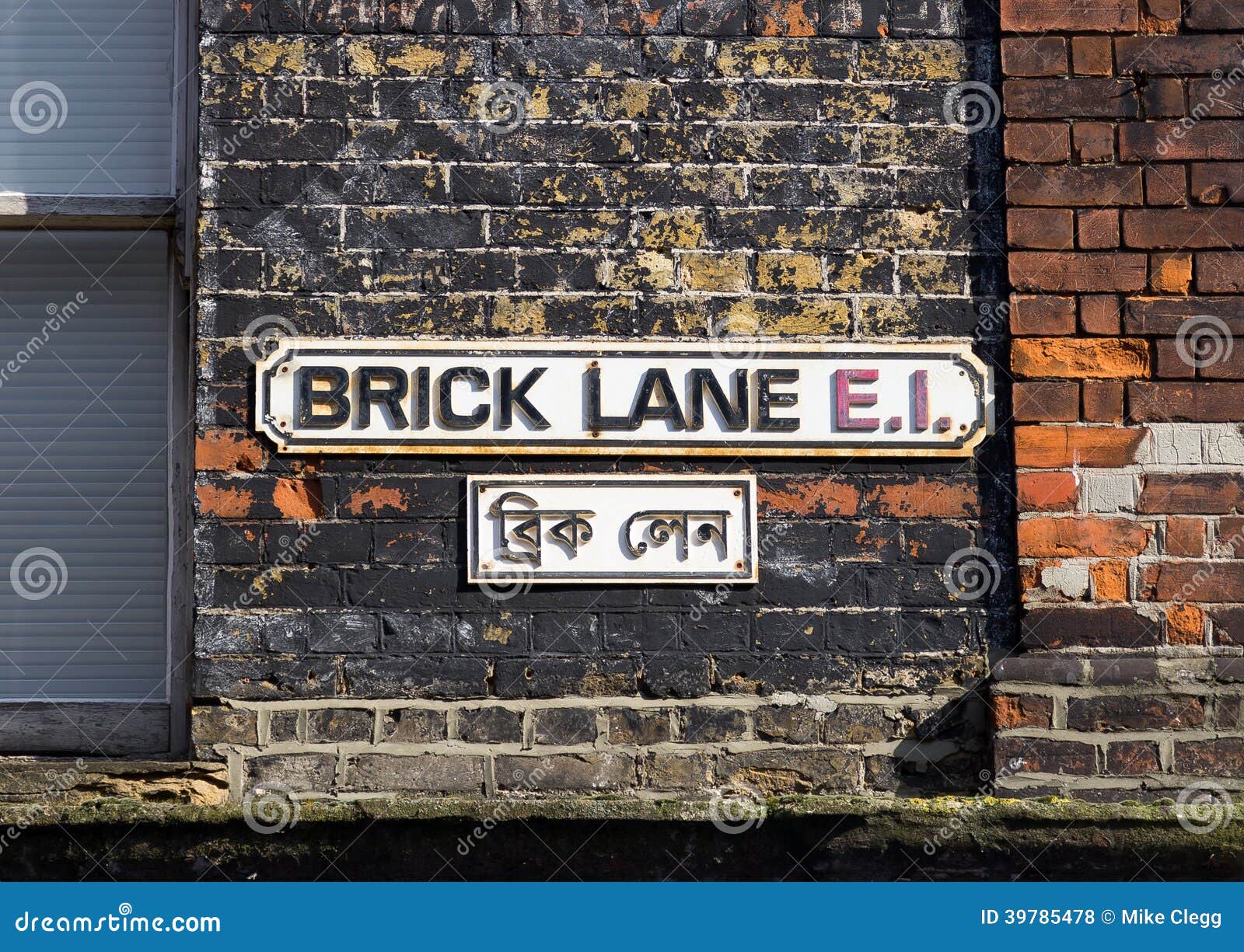 Brick lane sign in London stock photo. Image of england - 39785478