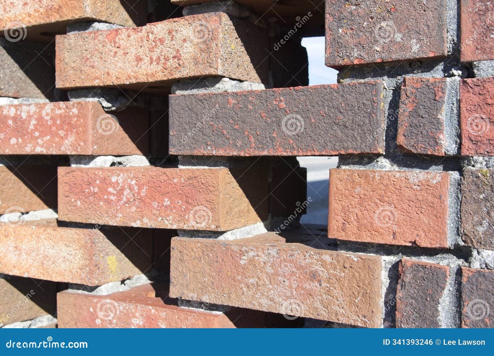 Brick Lattice Work with Mortar Joints Stock Photo - Image of open ...