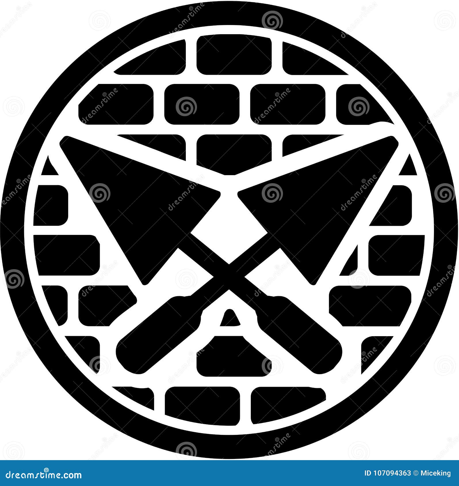 Brick Layer Badge stock vector. Illustration of logo - 107094363