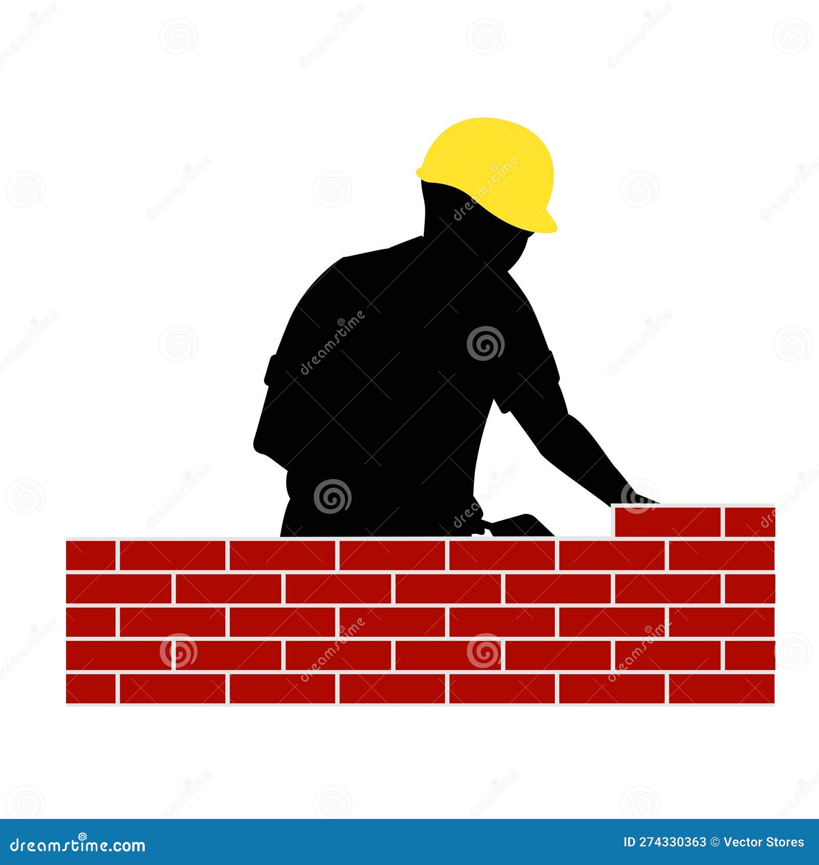 Brick Laying Line Icon Concept. Brick Laying Vector Linear Illustration ...