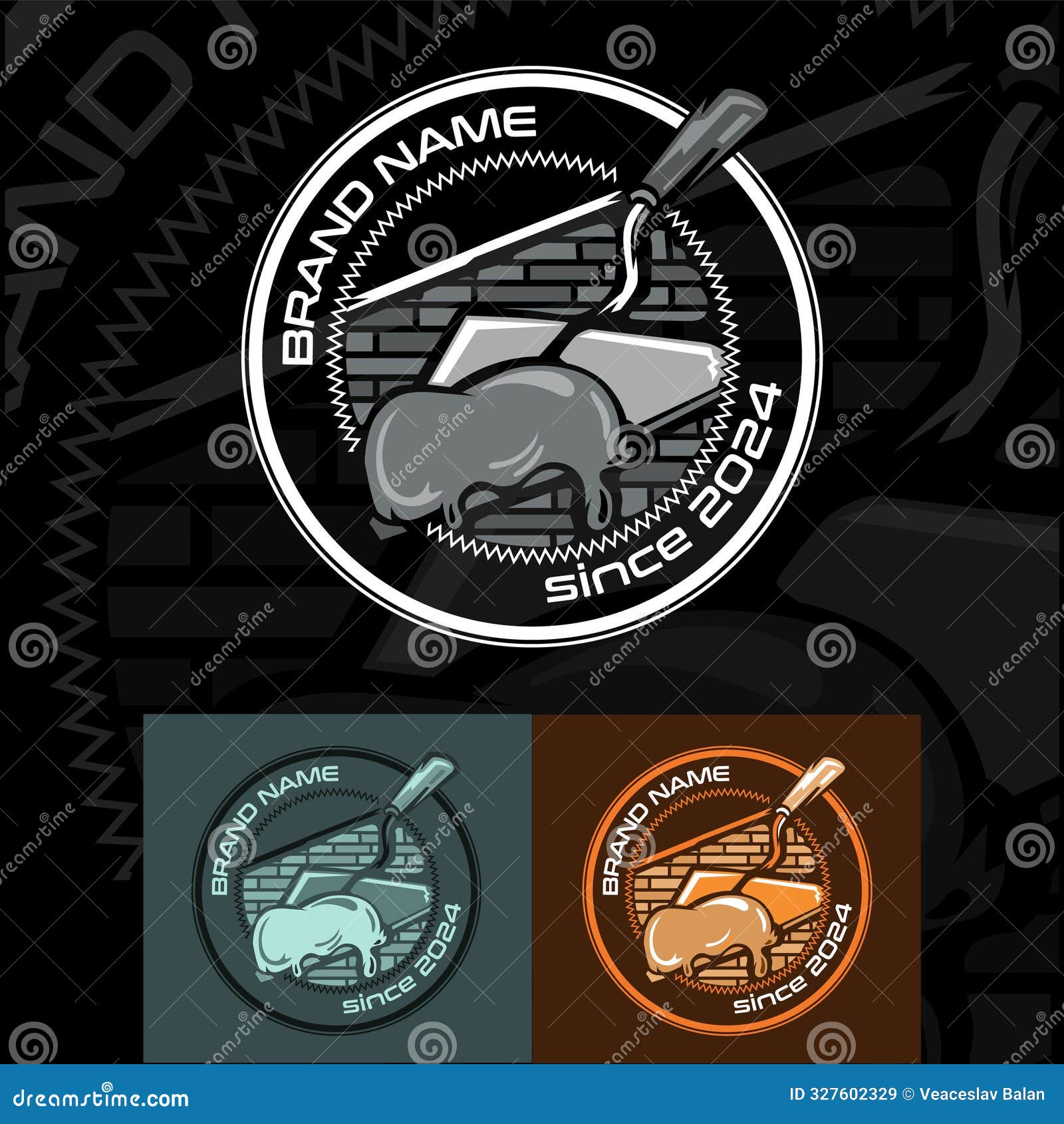 Brick Laying Line Icon Concept. Brick Laying Vector Linear Illustration ...