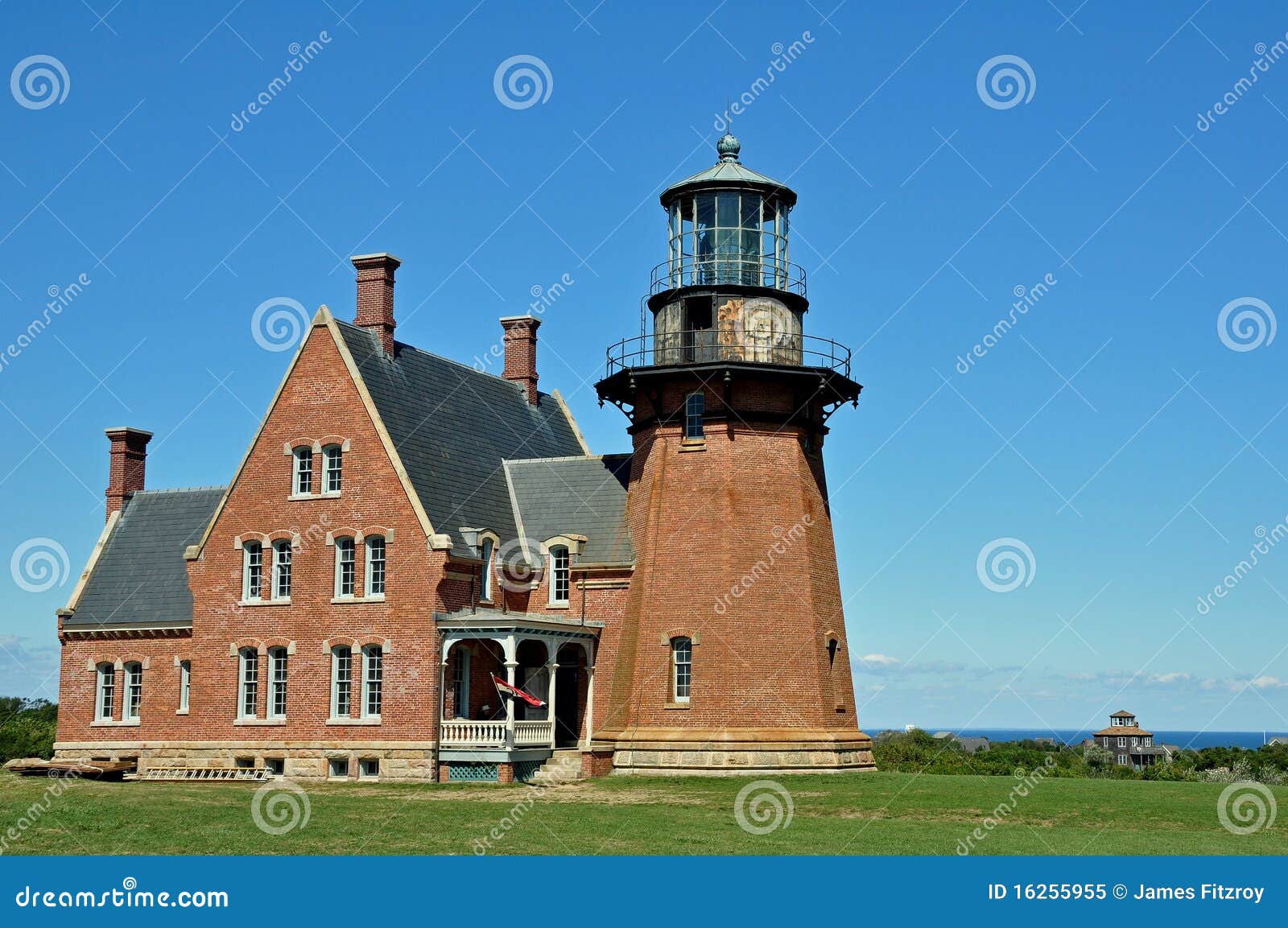 Brick Lighthouse stock image. Image of brick, tradition - 16255955