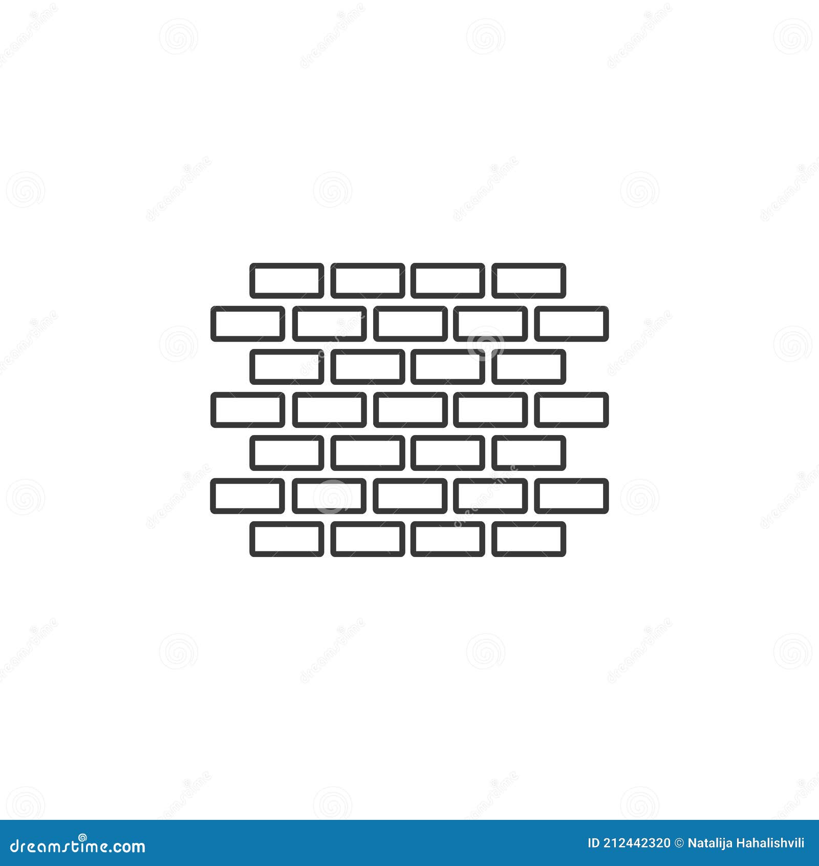 Brick Line And Solid Icon. Building Wall With Bricks Outline Style ...