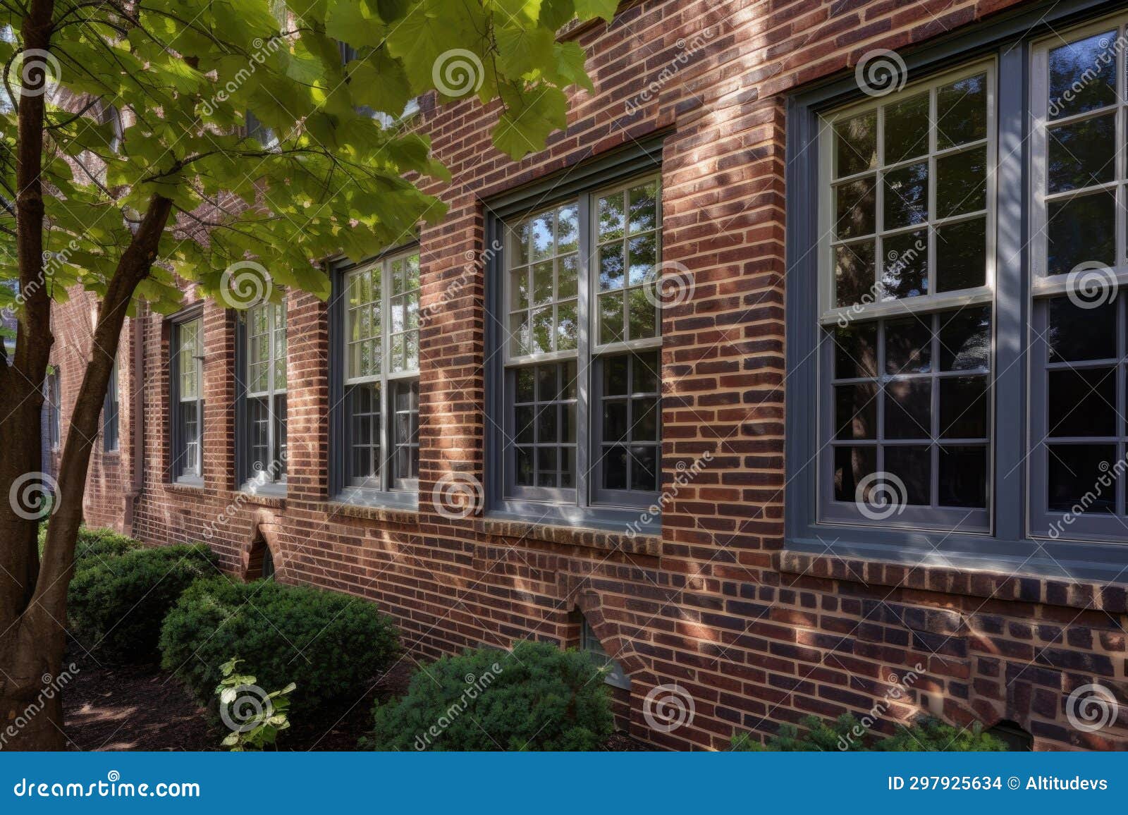 Brick-lined Windows at Tudor Base Offering a Peak Inside Stock Photo ...