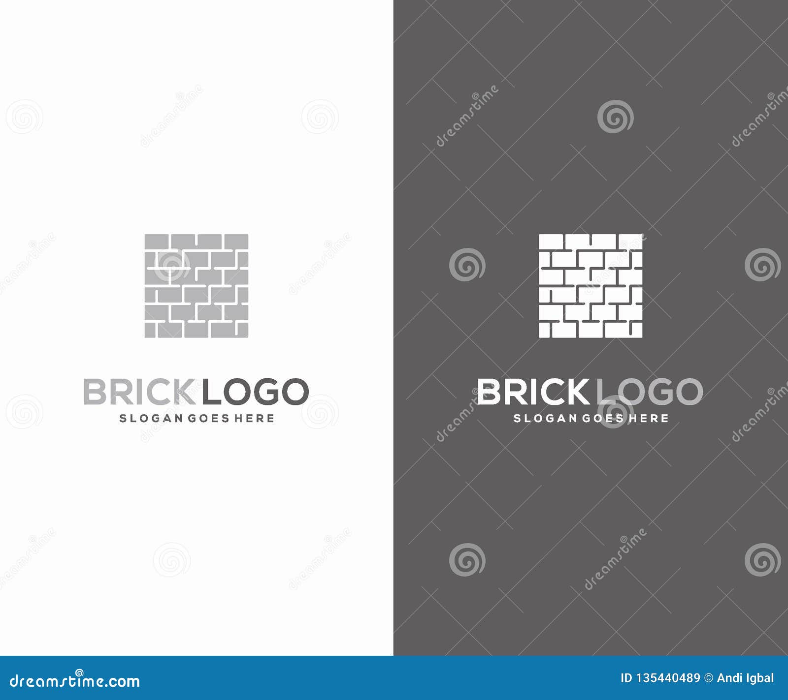 Brick Logo Design Concept, Construction Building Logo Design Template ...
