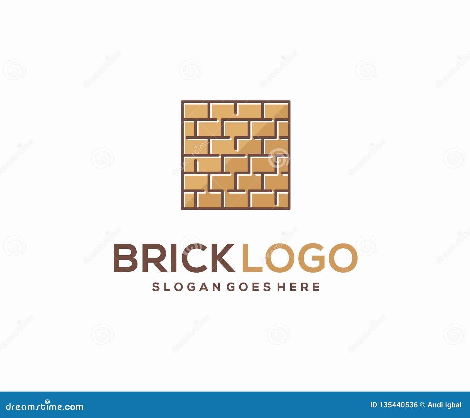 Brick Logo Design Concept, Construction Building Logo Design Template ...