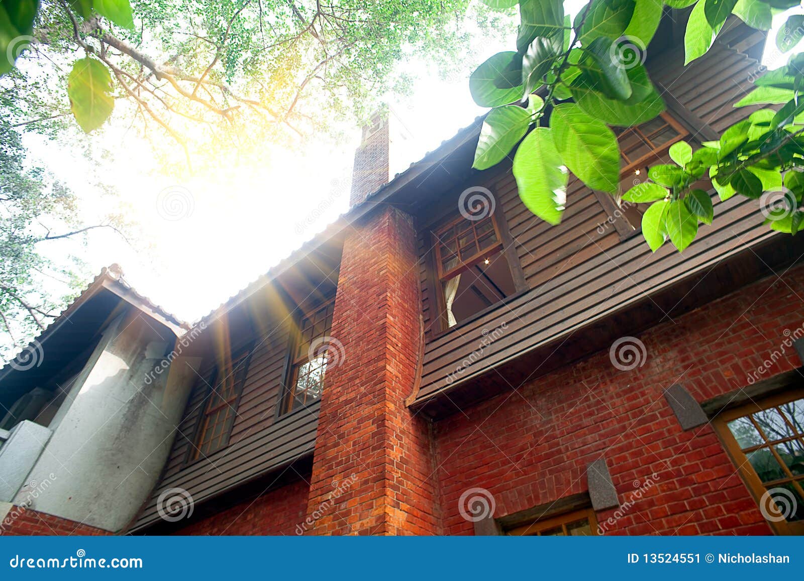 Brick-made Japanese-style Architecture Stock Image - Image of house ...