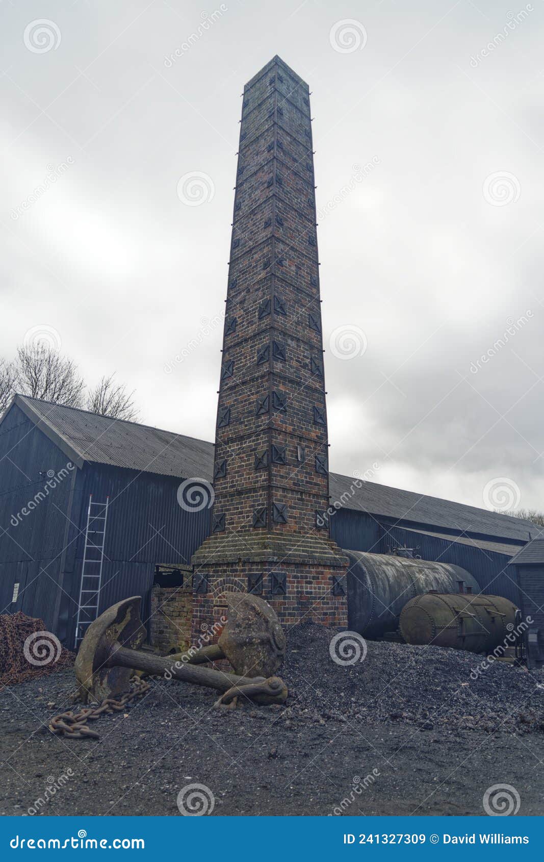 Brick Made Old Factory Chimney Editorial Stock Image - Image of ...