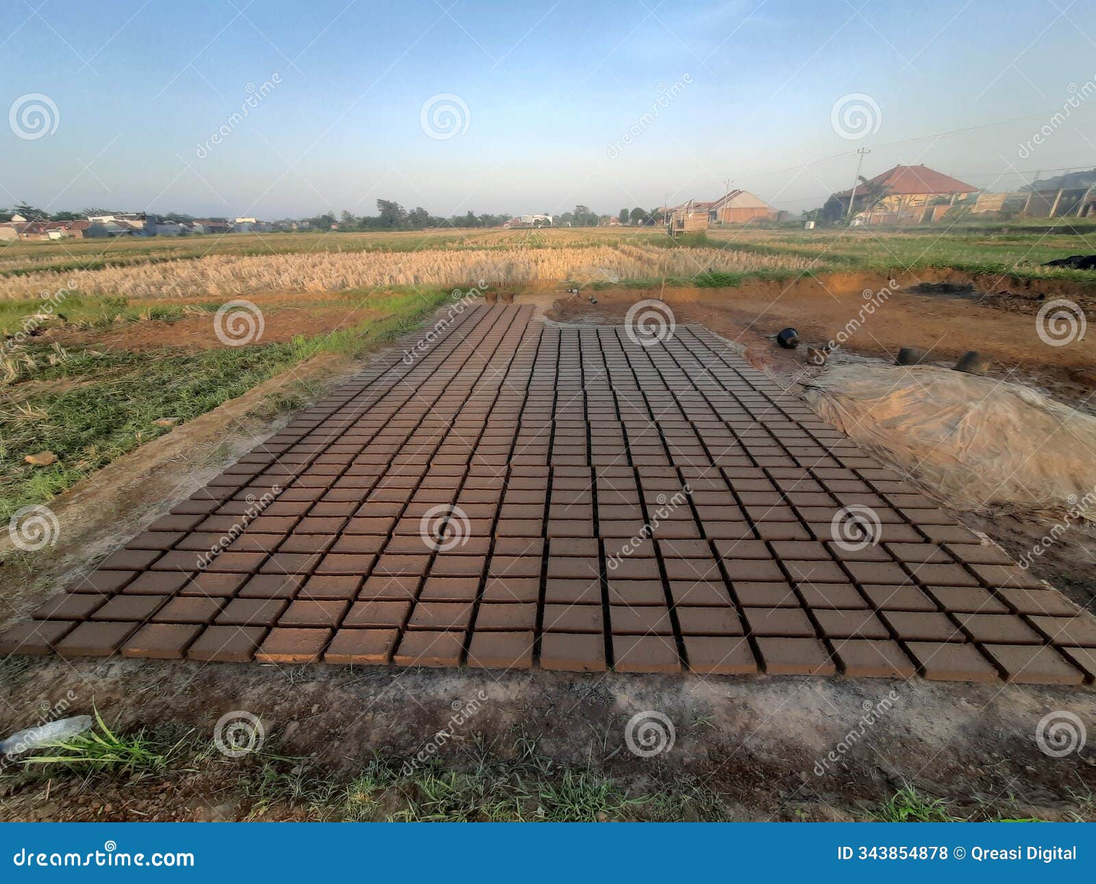 The Brick Making Process after the Printing Process and Entering the ...