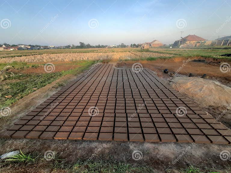 The Brick Making Process after the Printing Process and Entering the ...