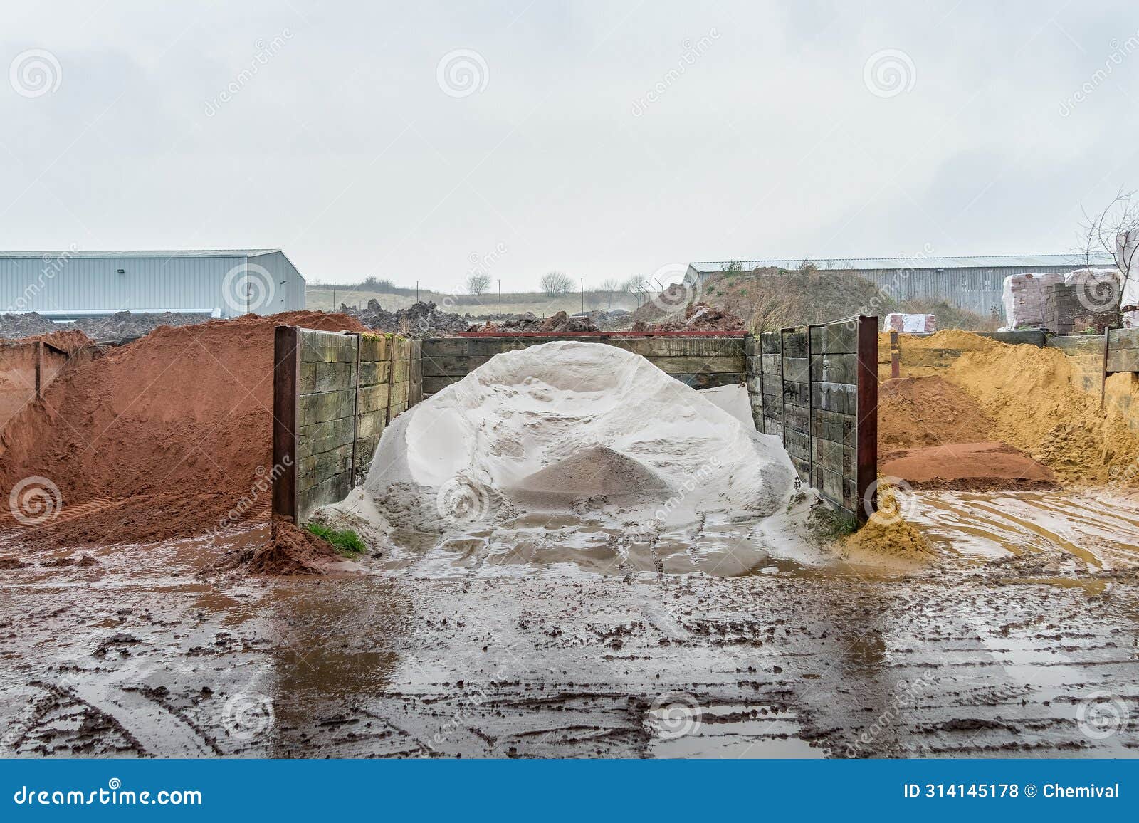 Brick-Making Sand in Bays stock photo. Image of making - 314145178