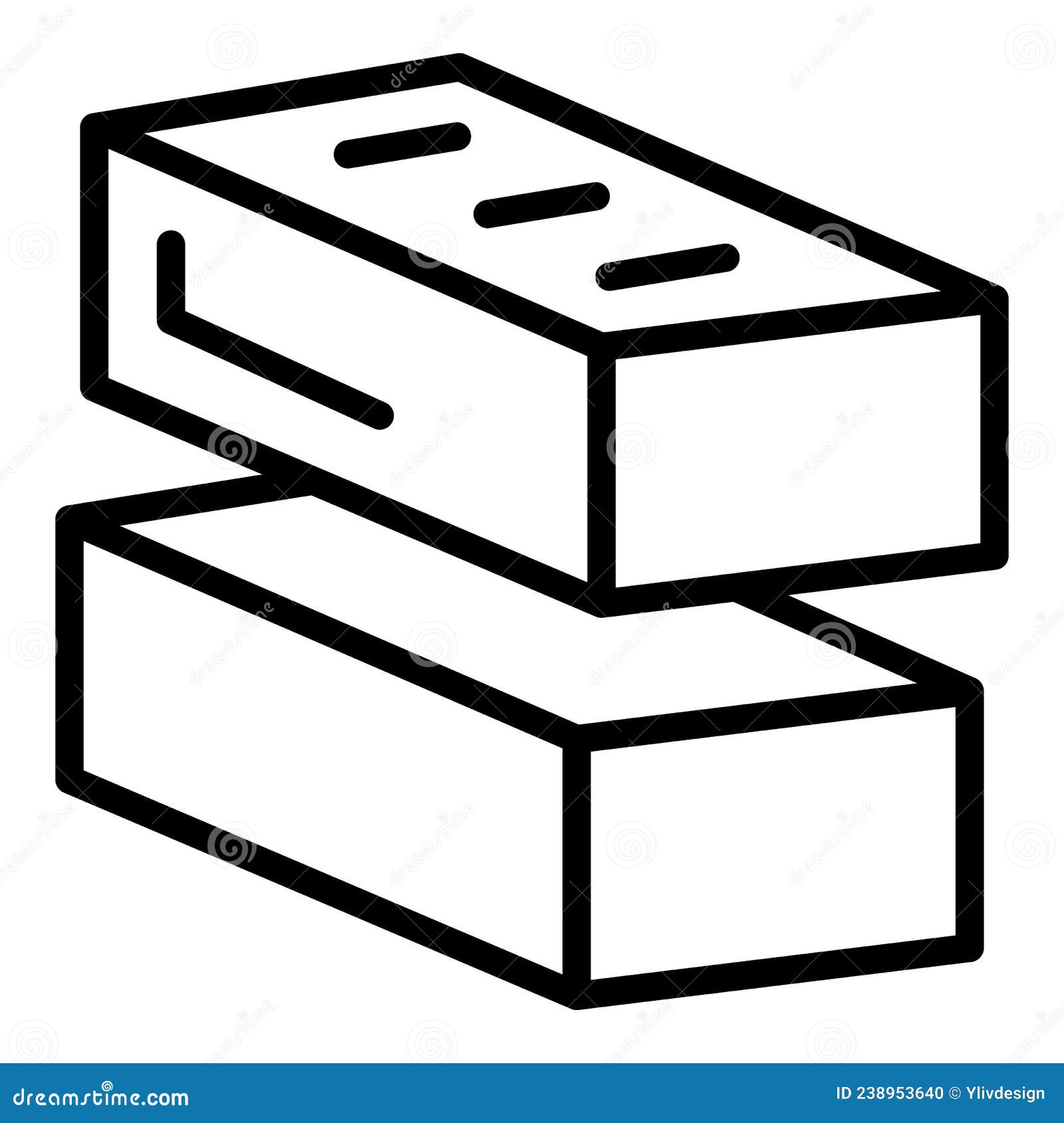 Brick Mortar Icon Outline Vector. Wall Construction Stock Illustration ...