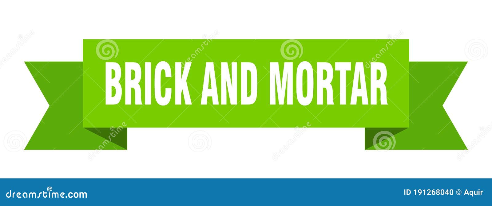 Brick and mortar ribbon. stock vector. Illustration of sign - 191268040