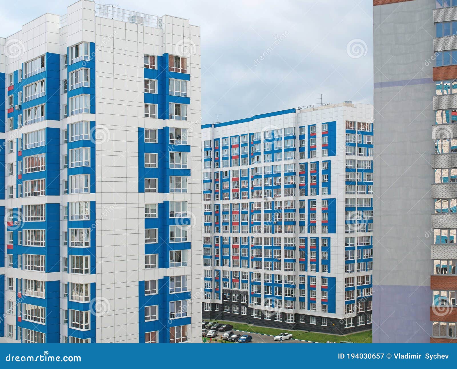 Brick Multi-building Residential House Stock Image - Image of design ...