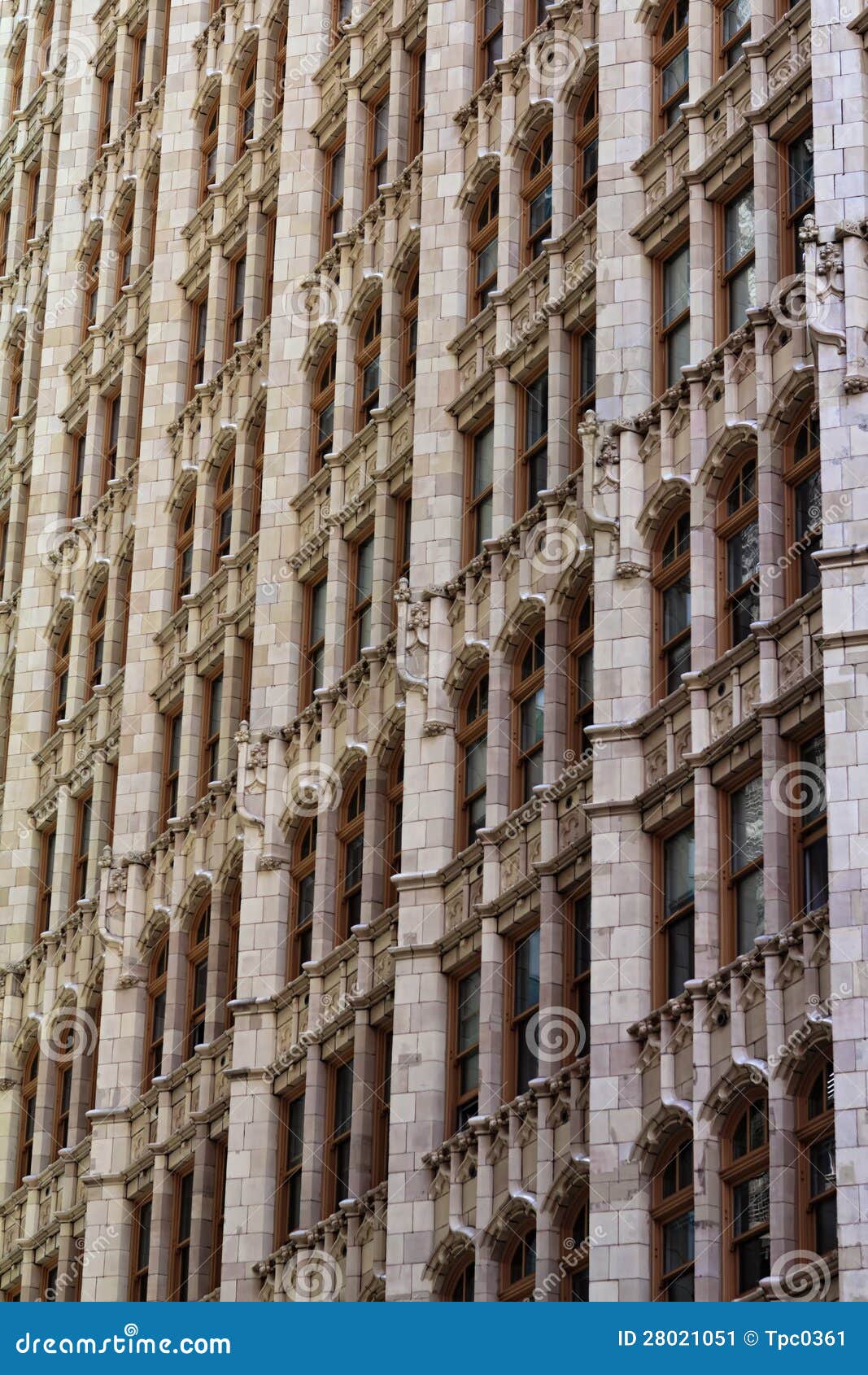 Brick Office Building With Prominent Stone Quoin Blocks And Carved ...