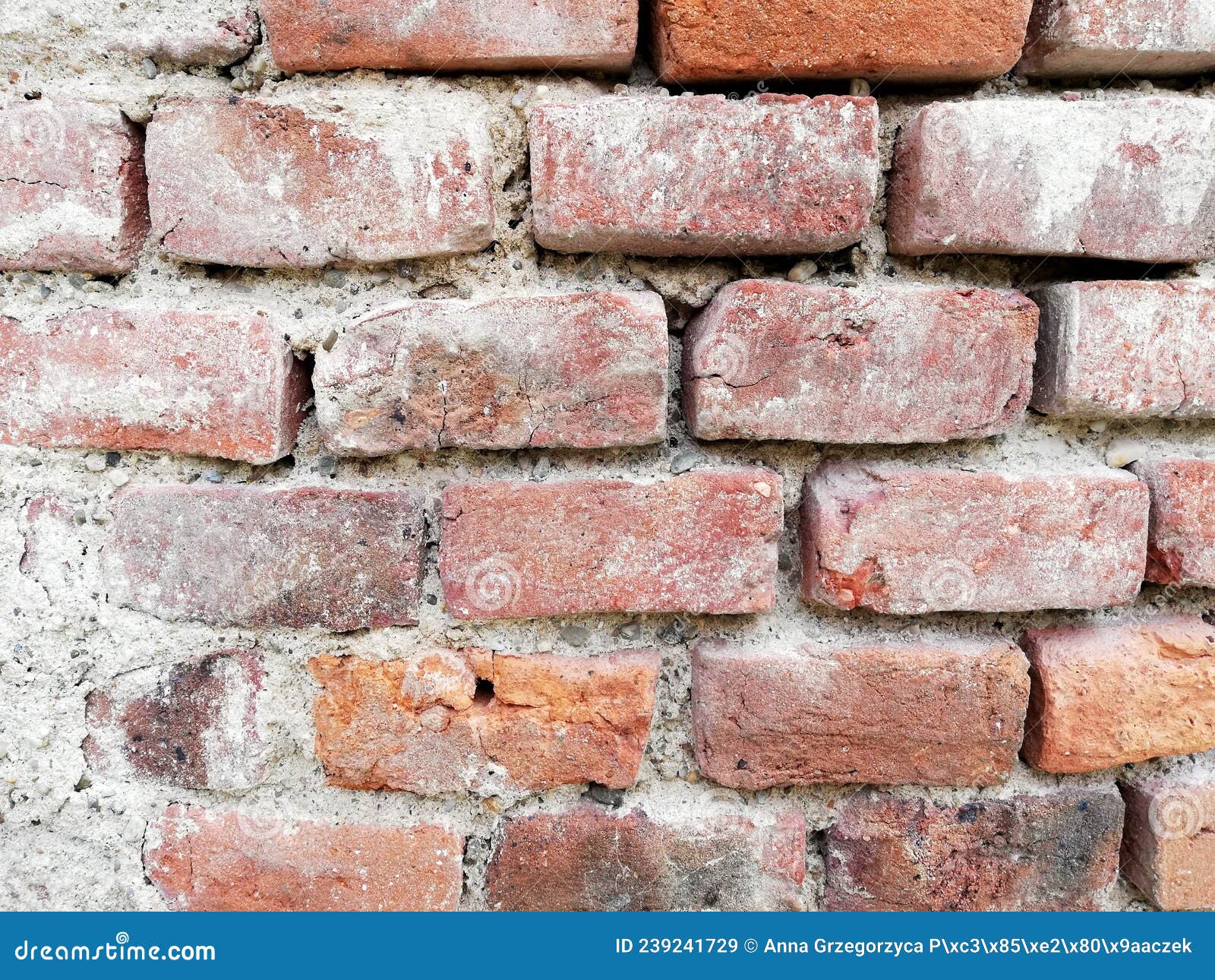 Brick. Old, Crumbling Brick Wall with a Beautiful Porous and Rough ...