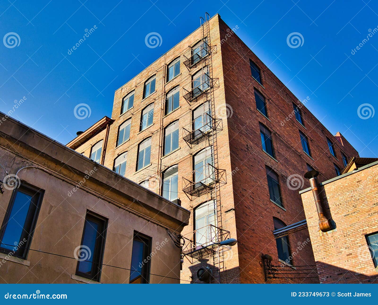 3 Brick Old High Rise Building Stock Image - Image of isolated, rise ...