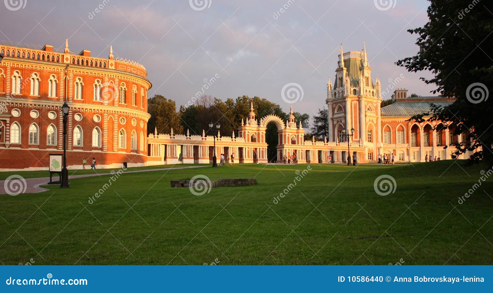 Brick Palace in the Sunlight Stock Photo - Image of grass, view: 10586440