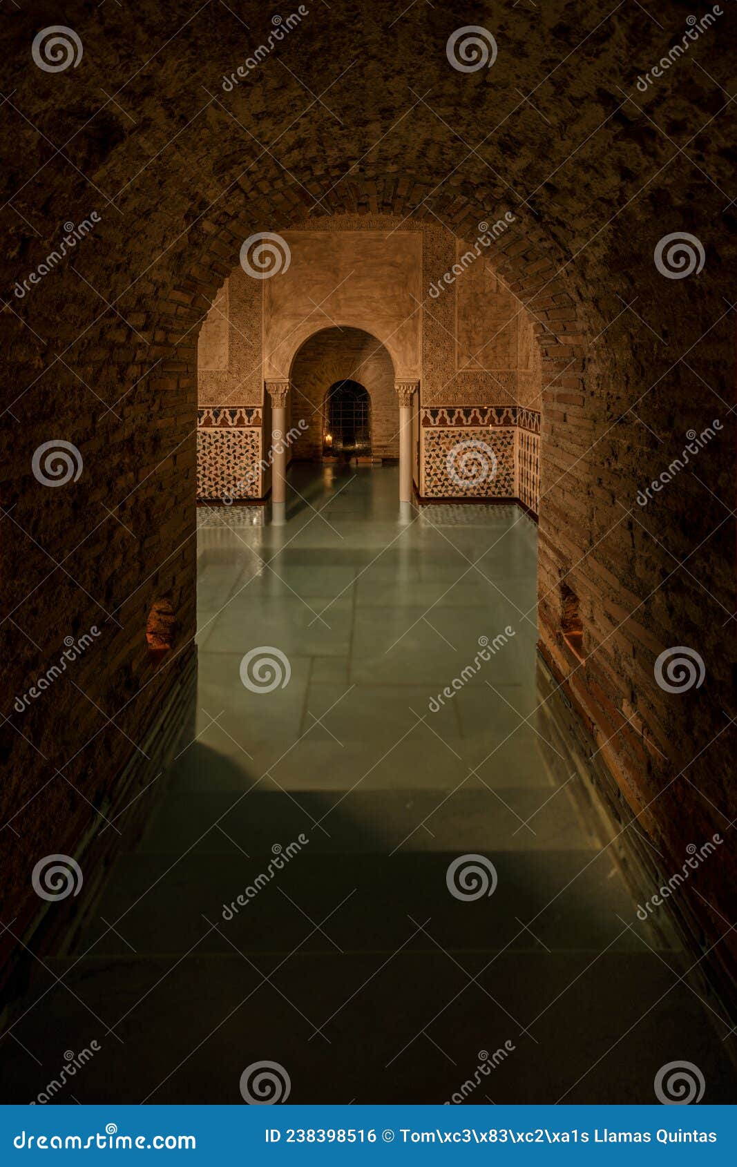 Brick Passageway with Semicircular Arch Entry Stock Photo - Image of ...