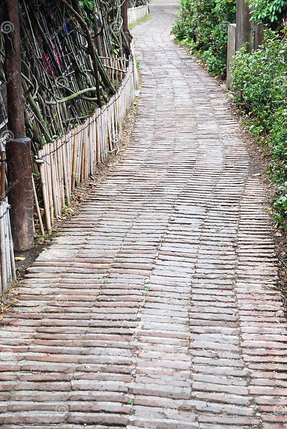 Brick path stock image. Image of natural, aisle, pavement - 27471309