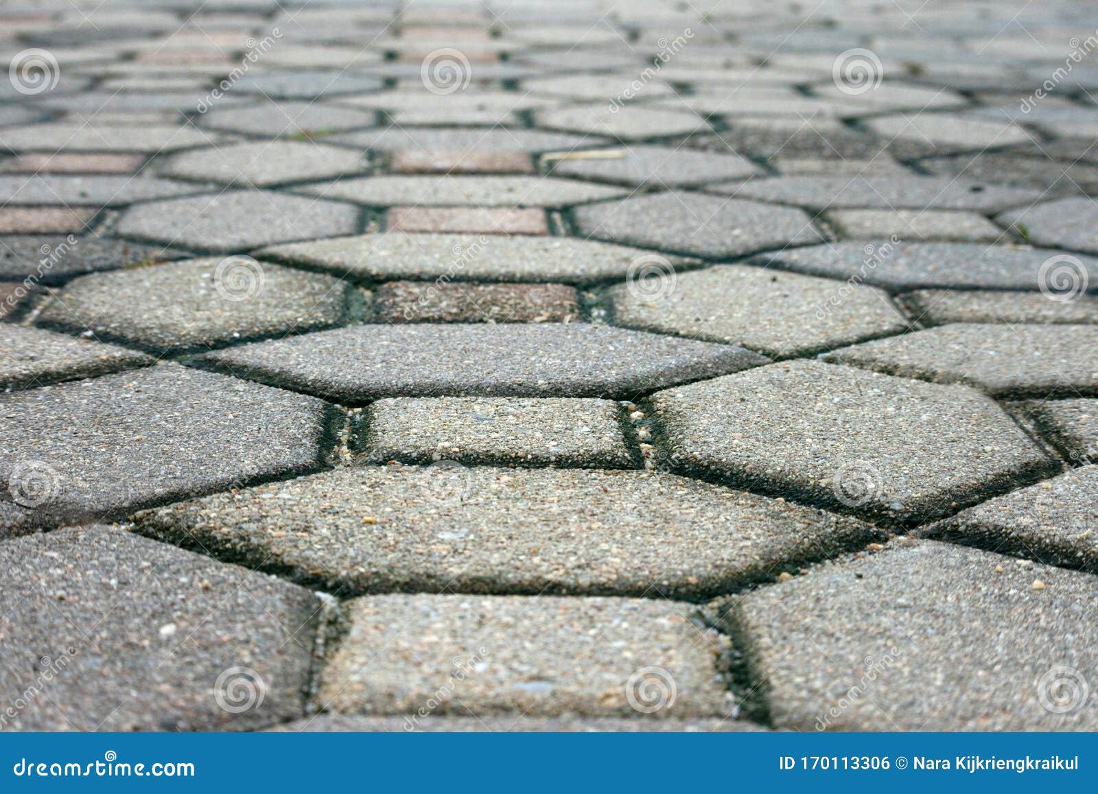 Brick Path with Blurred Background, Side Walk, Abstract Pattern Stock ...