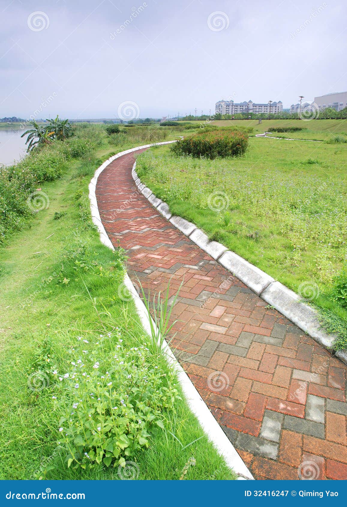 Brick path stock image. Image of road, natural, beautiful - 32416247