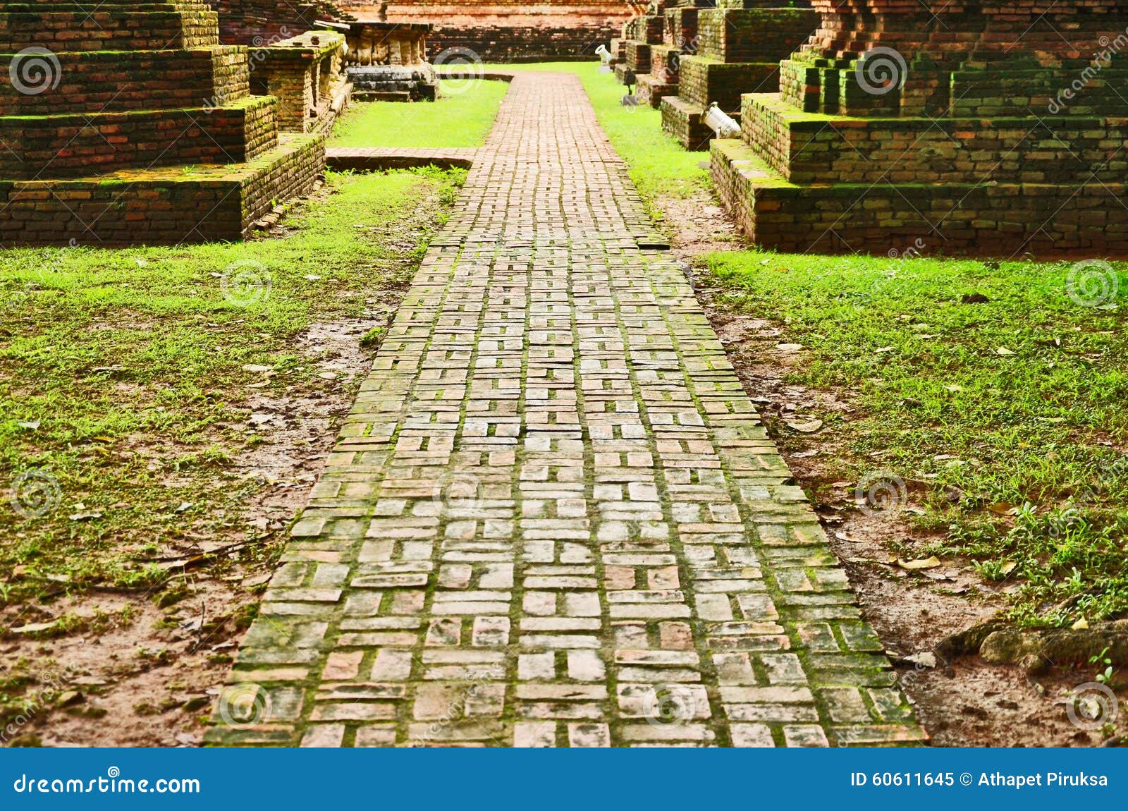 Pagoda`s Base Surrounded With The Circular Corridor In Wat Ratchabophit ...