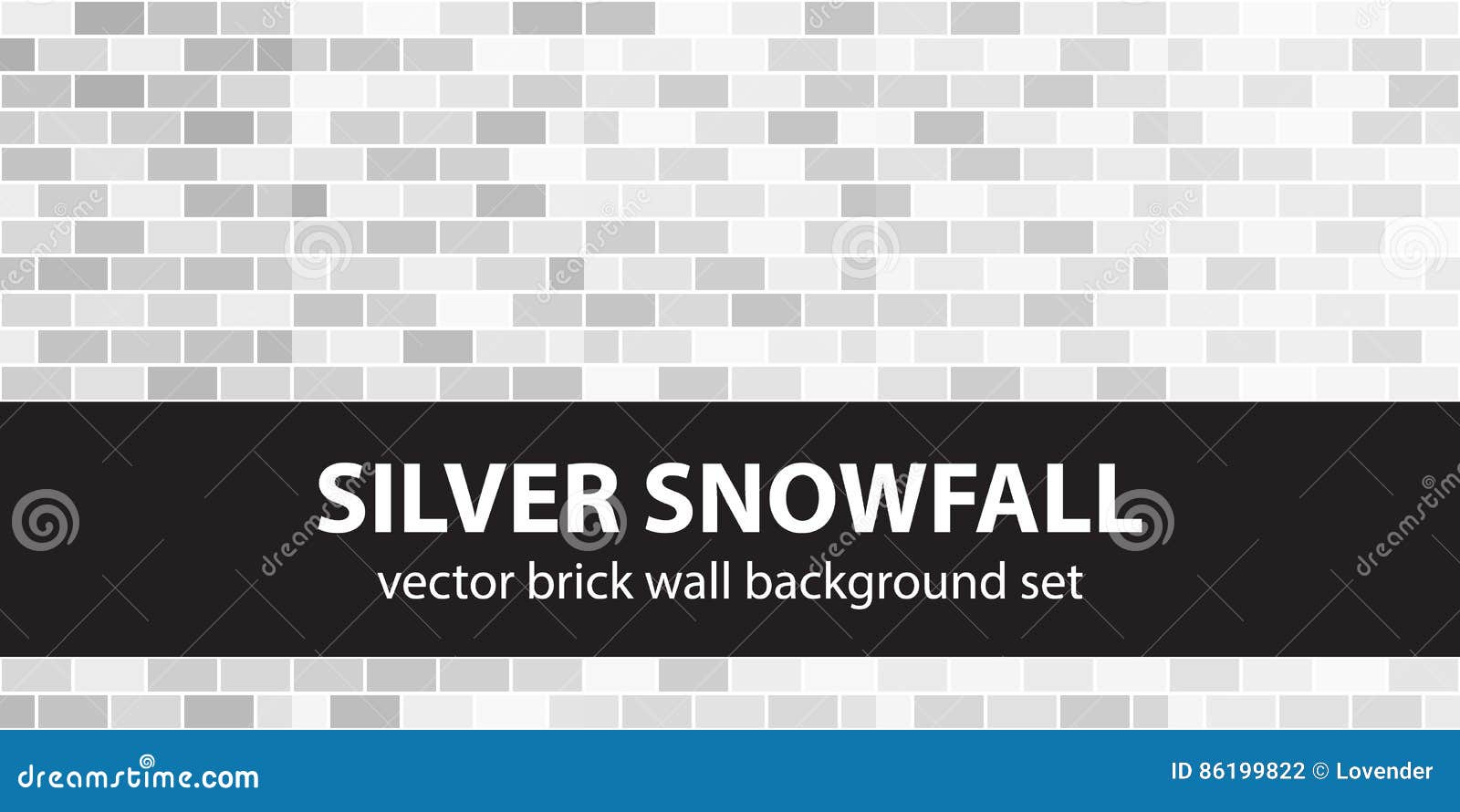 Brick Pattern Set Silver Snowfall Stock Vector - Illustration of ...