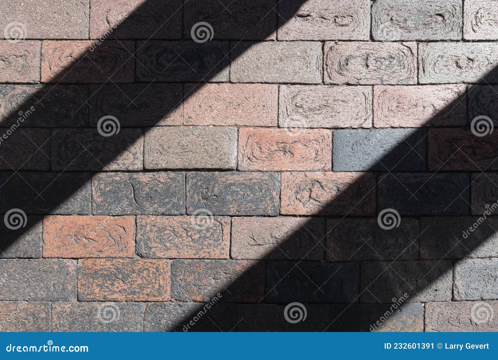 Brick Pattern and Shadows on a Sidewalk Stock Image - Image of lines ...