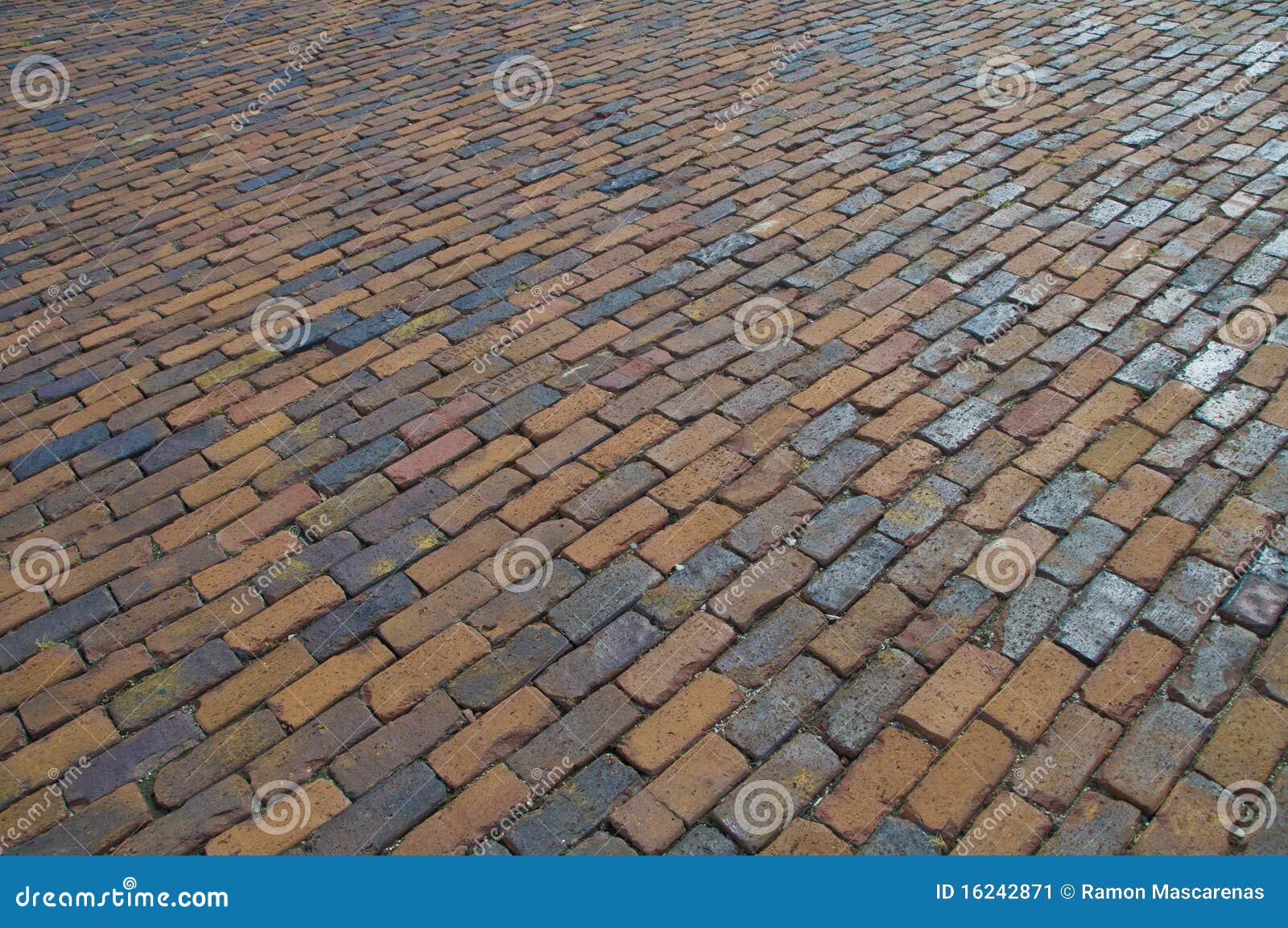 Brick pavement texture stock image. Image of night, brick - 16242871