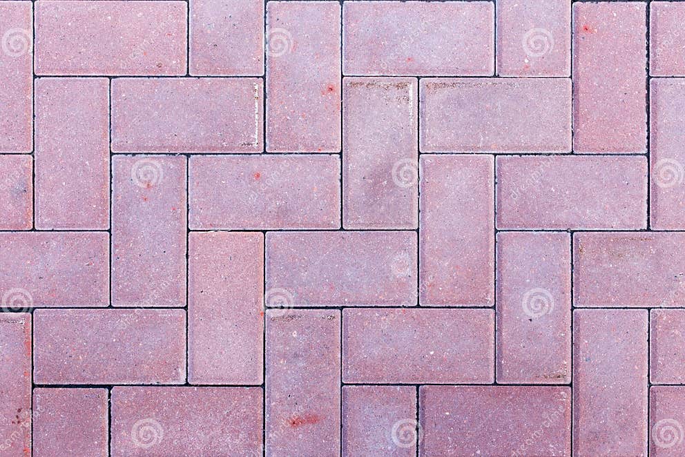 Brick Pavement Tile, Top View. Texture As Background. Stock Image ...
