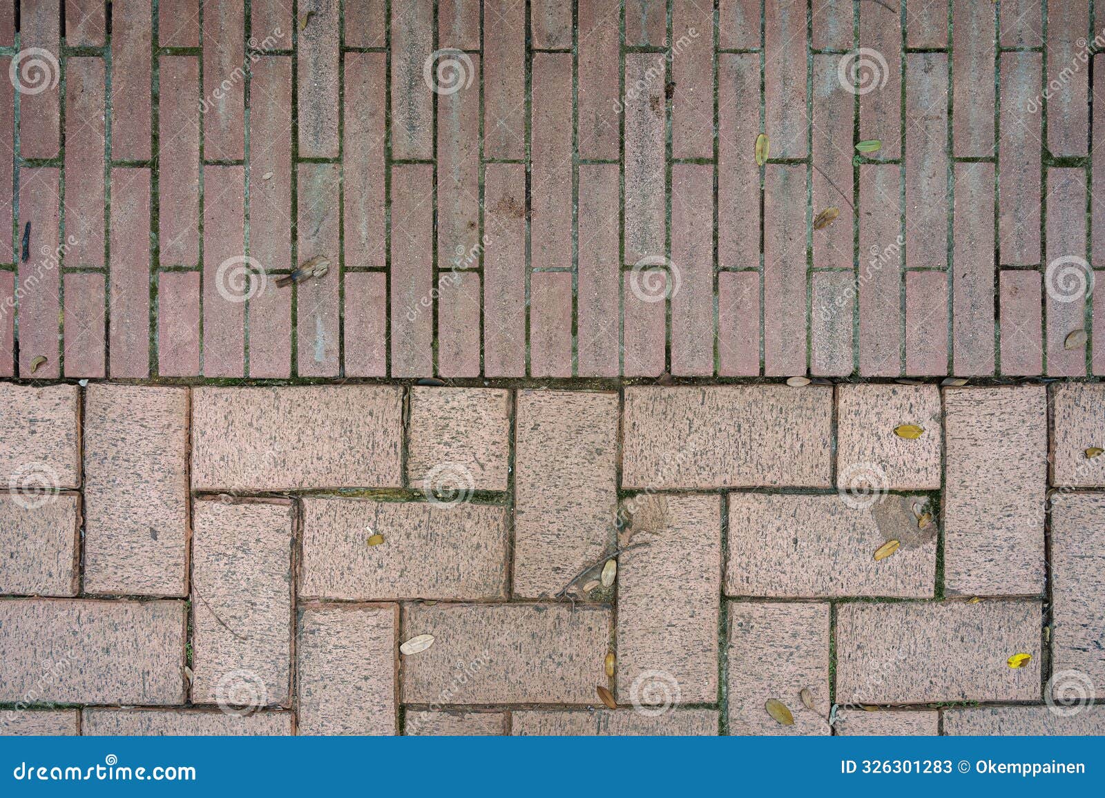 Brick Pavement with Two Layered Patterns Stock Image - Image of brick ...