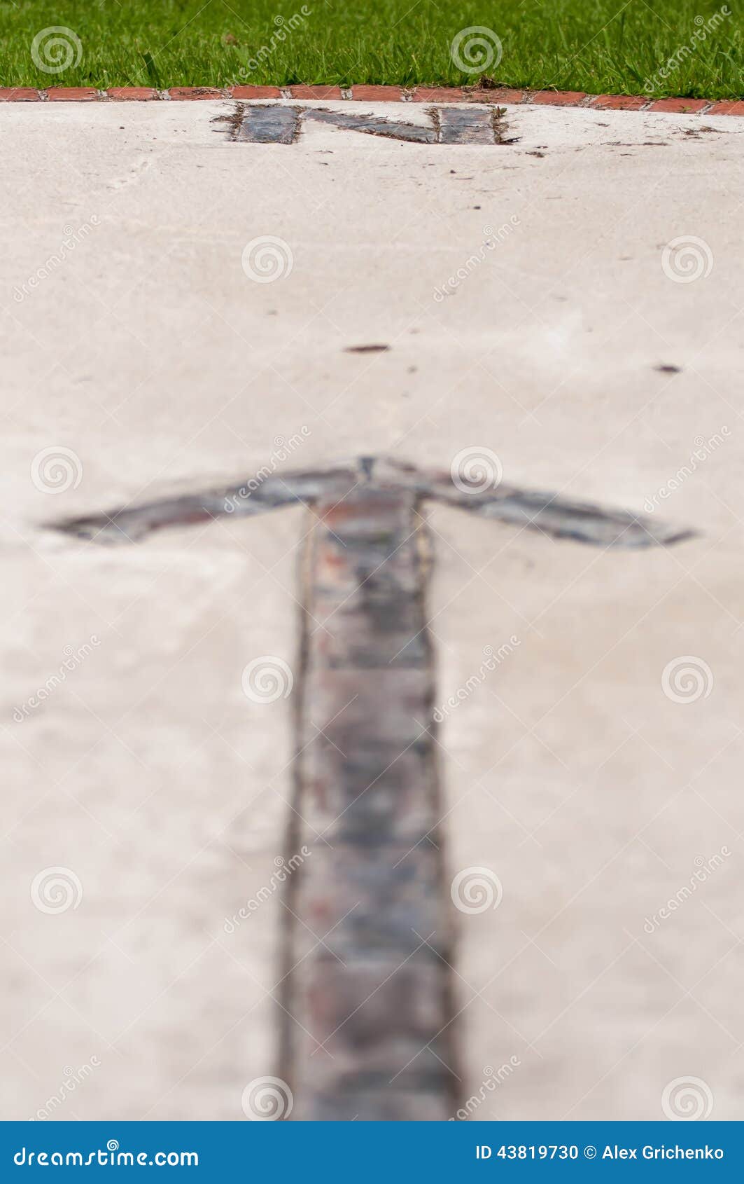 Brick Paver North Arrow Compass Stock Photo - Image of bricks, nautical ...