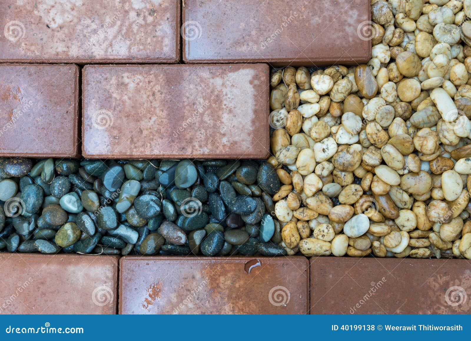 Brick and Pebble stock photo. Image of background, architectural - 40199138
