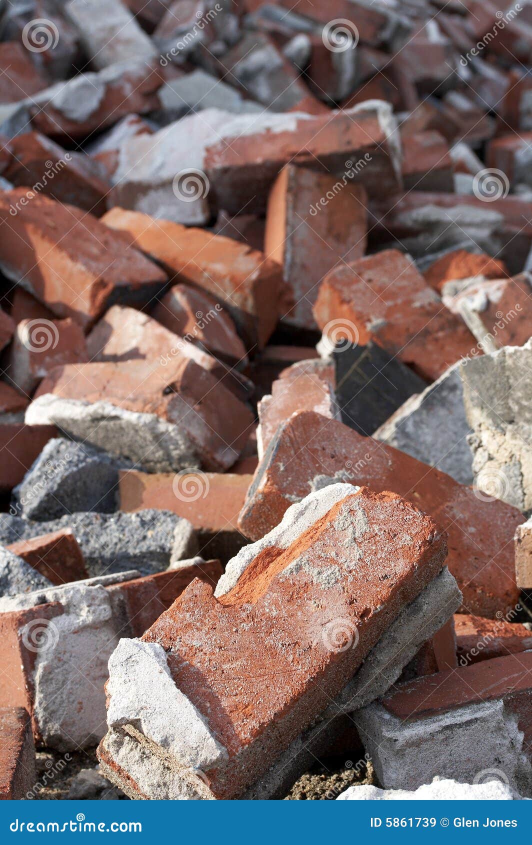 Brick pile stock image. Image of pile, destroy, collapse - 5861739