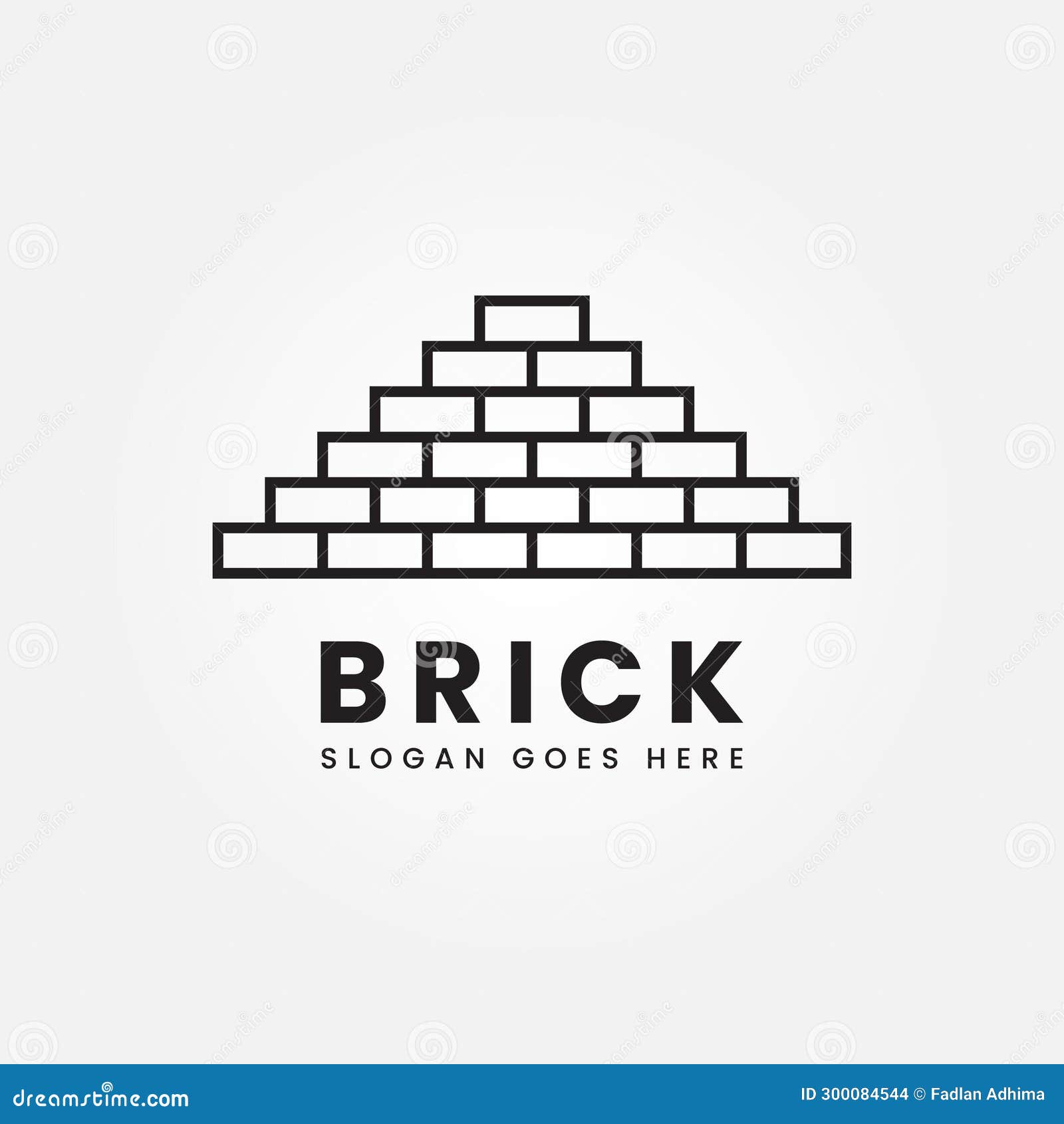 Brick, Pile and Stack Balance Bricks Logo Vector Illustration Design ...