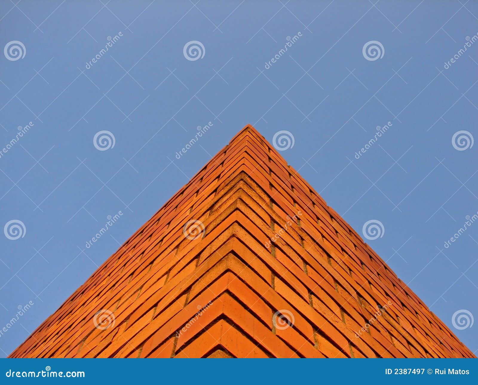 Brick Piramid stock image. Image of building, urban, daylight - 2387497