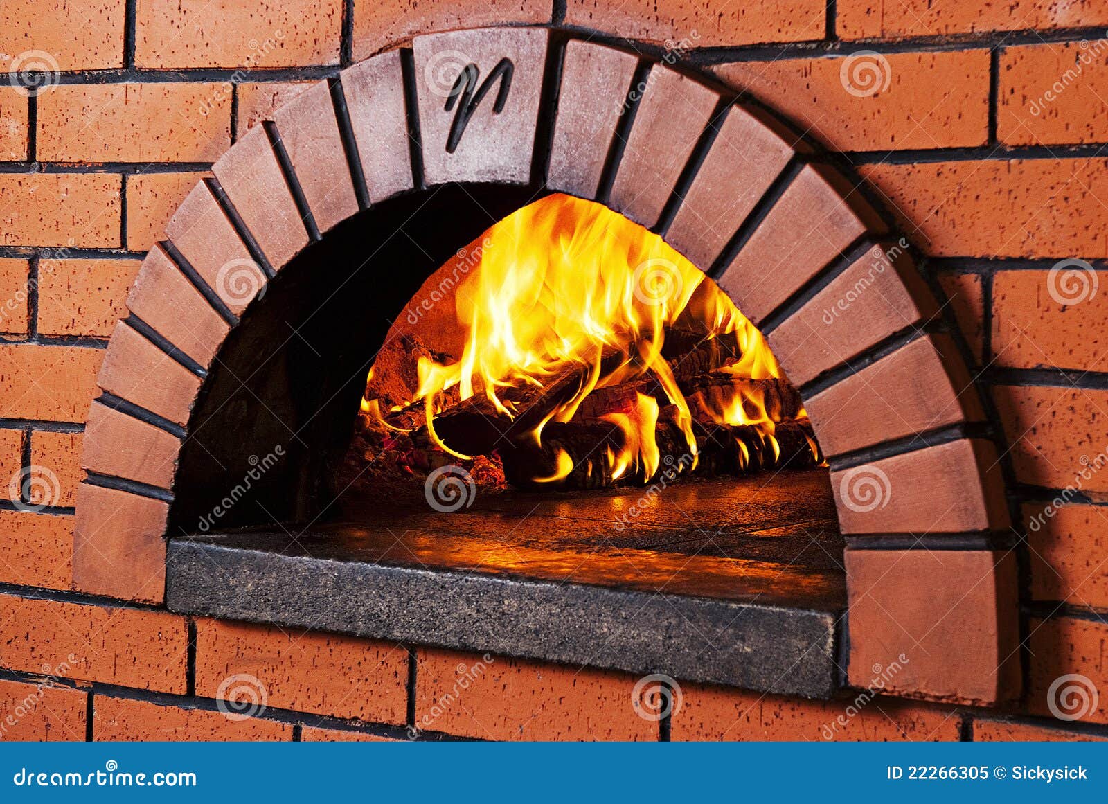 A Red Brick Pizza Oven And Two Pizza Peels Royalty-Free Stock ...