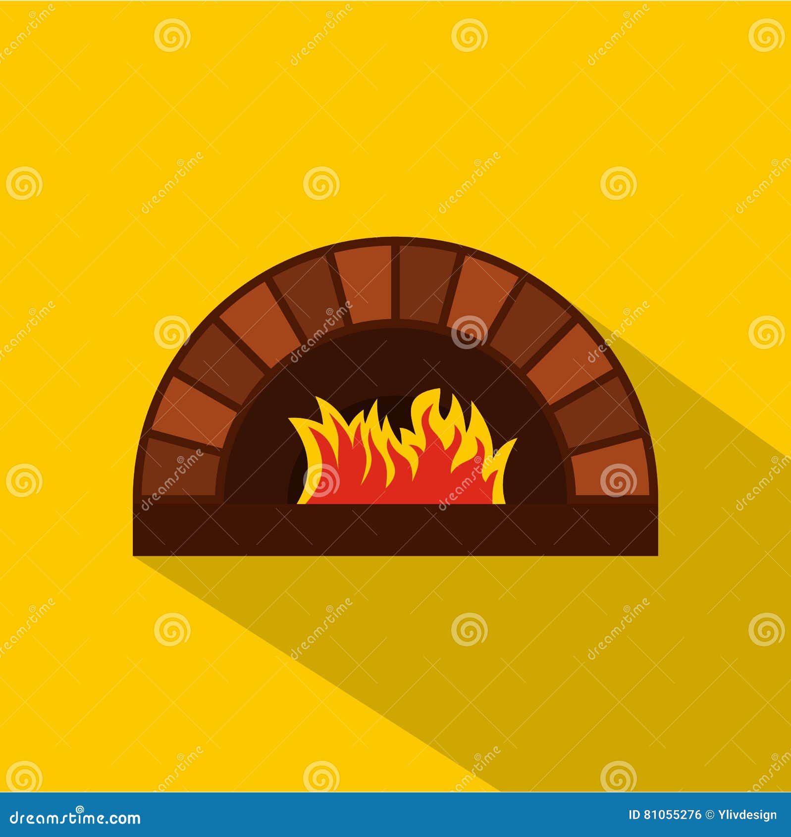 Brick Pizza Oven With Fire. Bakery Sketch Vintage Vector Illustration ...