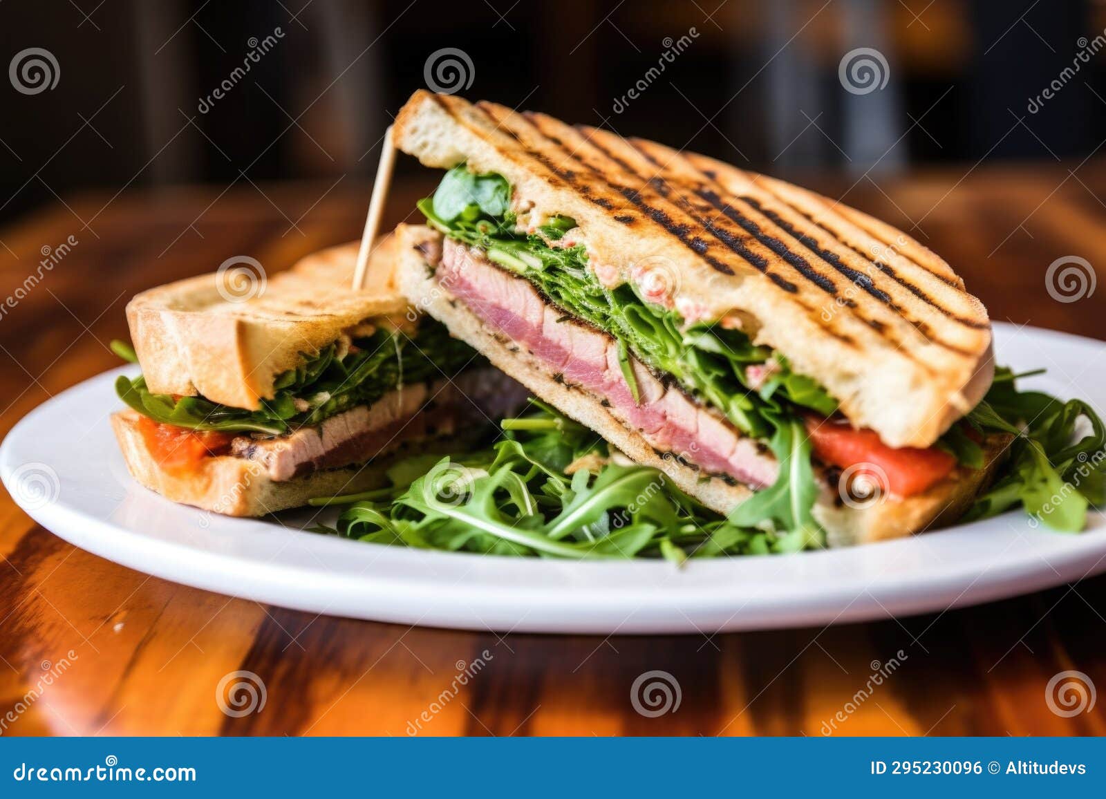 Brick-pressed Grilled Tuna Sandwich on Sourdough Stock Photo - Image of ...