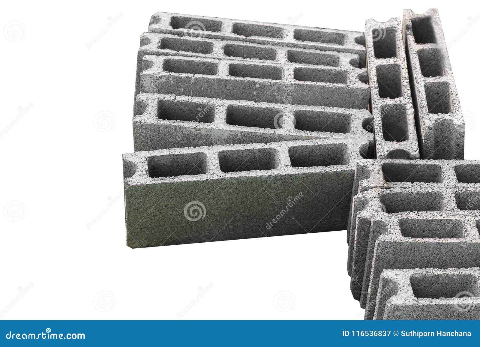 Brick Raw Isolated On Background.Closed Up.Clipping Path Stock Image ...
