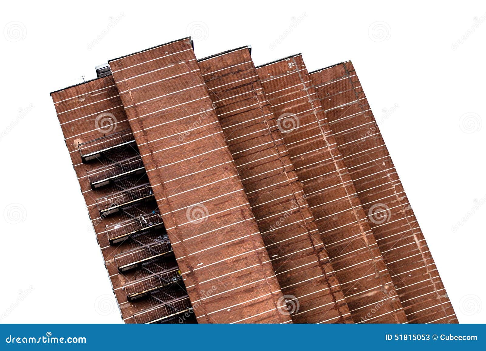 Brick red building falling stock image. Image of company - 51815053