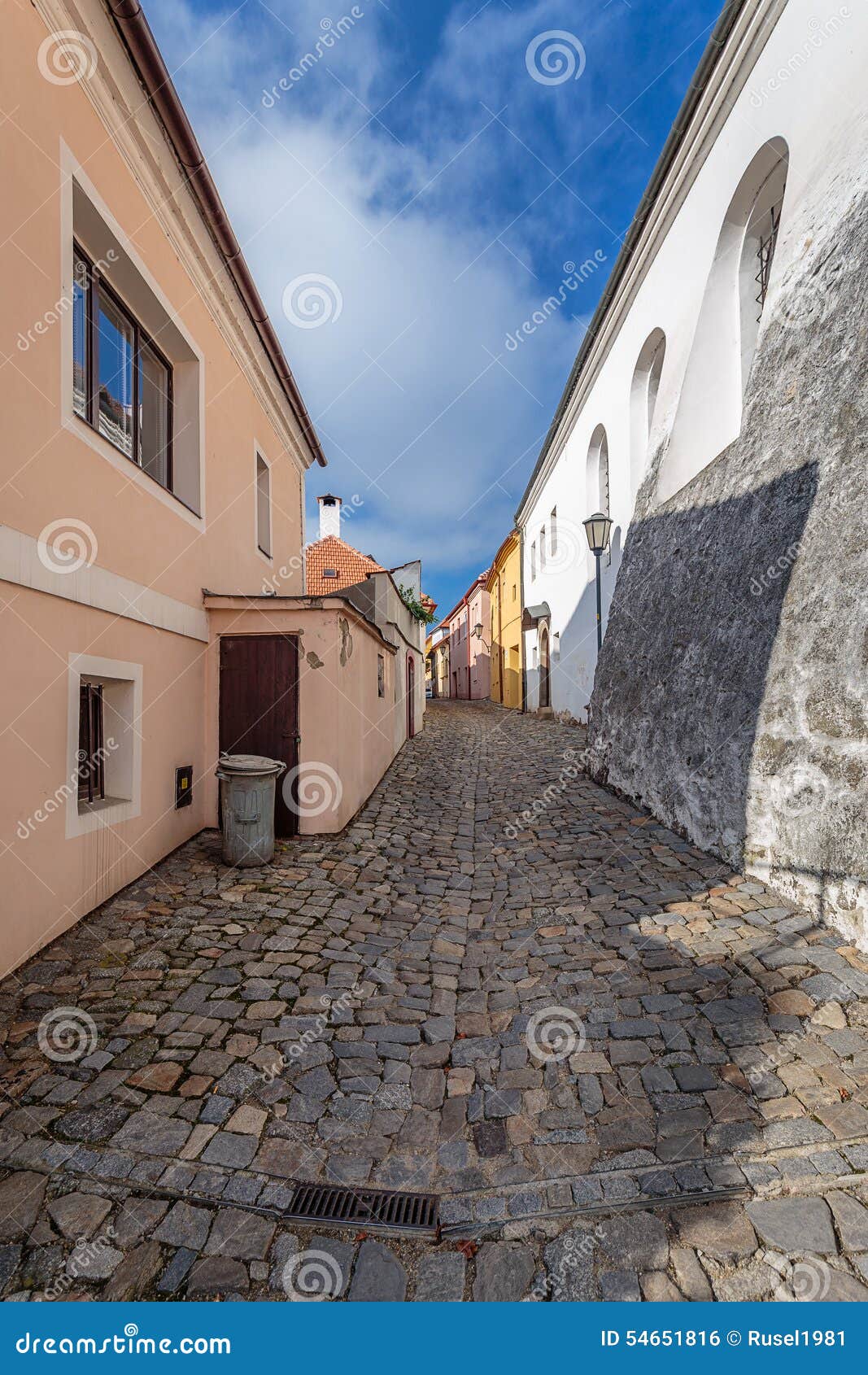 Brick road stock photo. Image of scene, european, architecture - 54651816