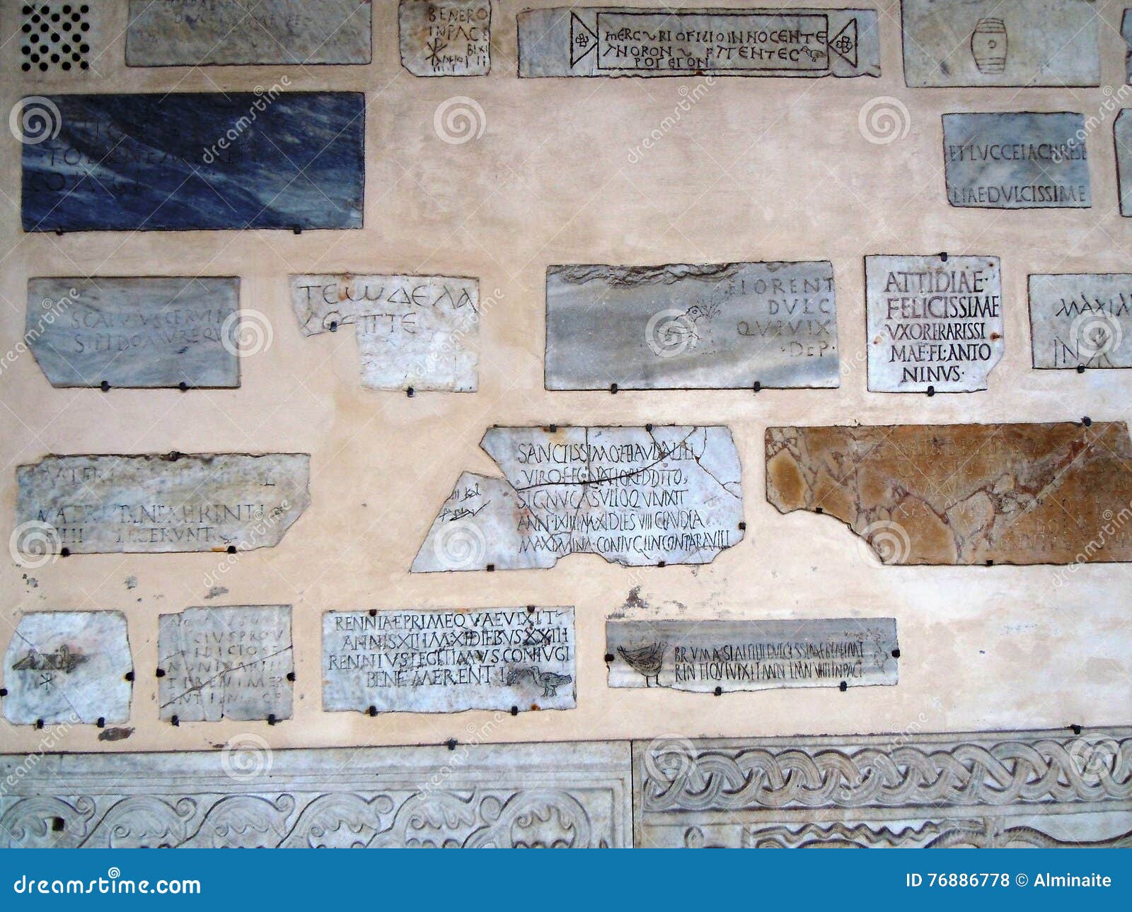 Brick and Rock Texture on Wall with Writings Stock Photo - Image of ...