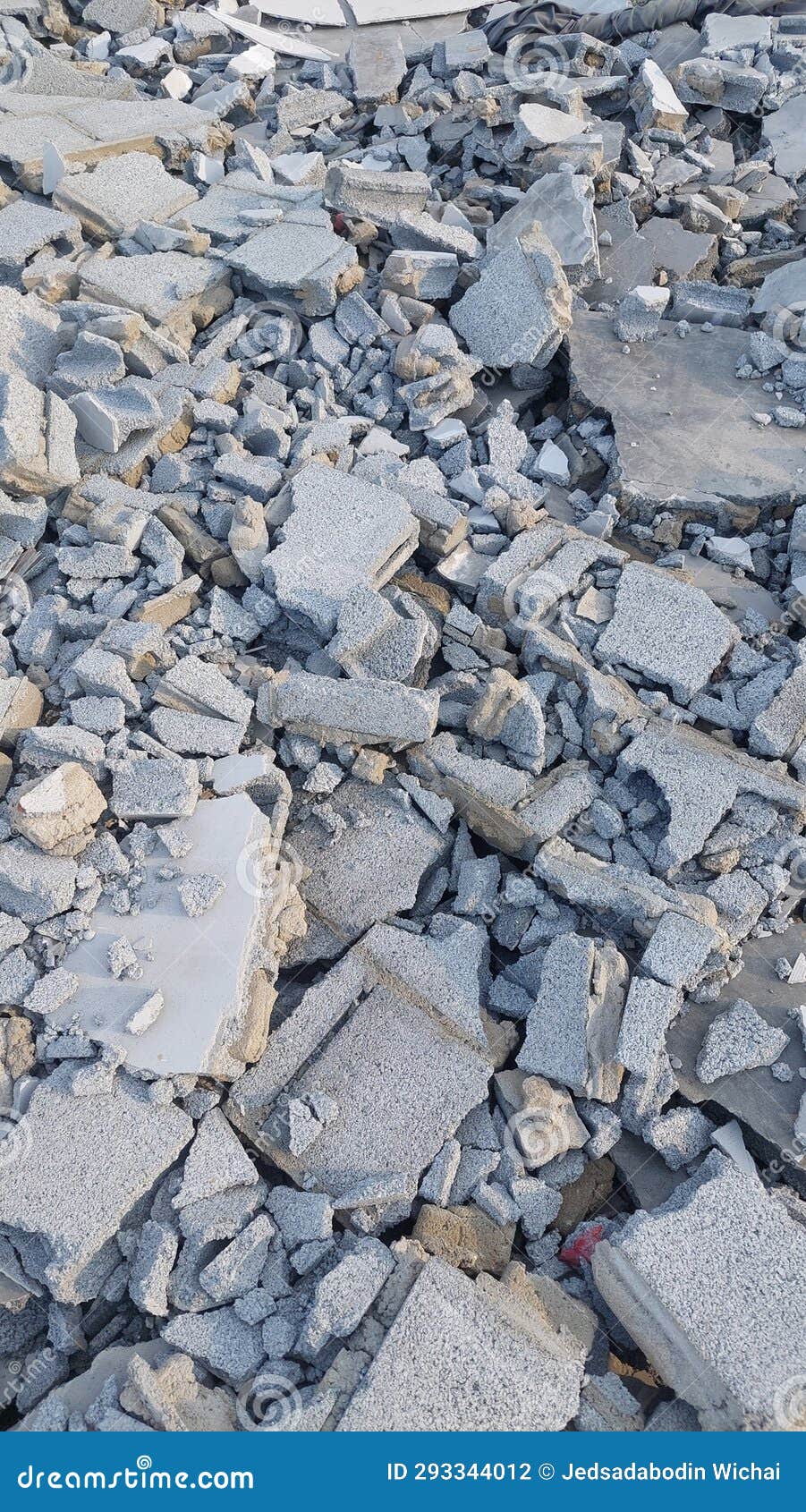 Brick Rubble from Building Destruction Stock Photo - Image of rubble ...
