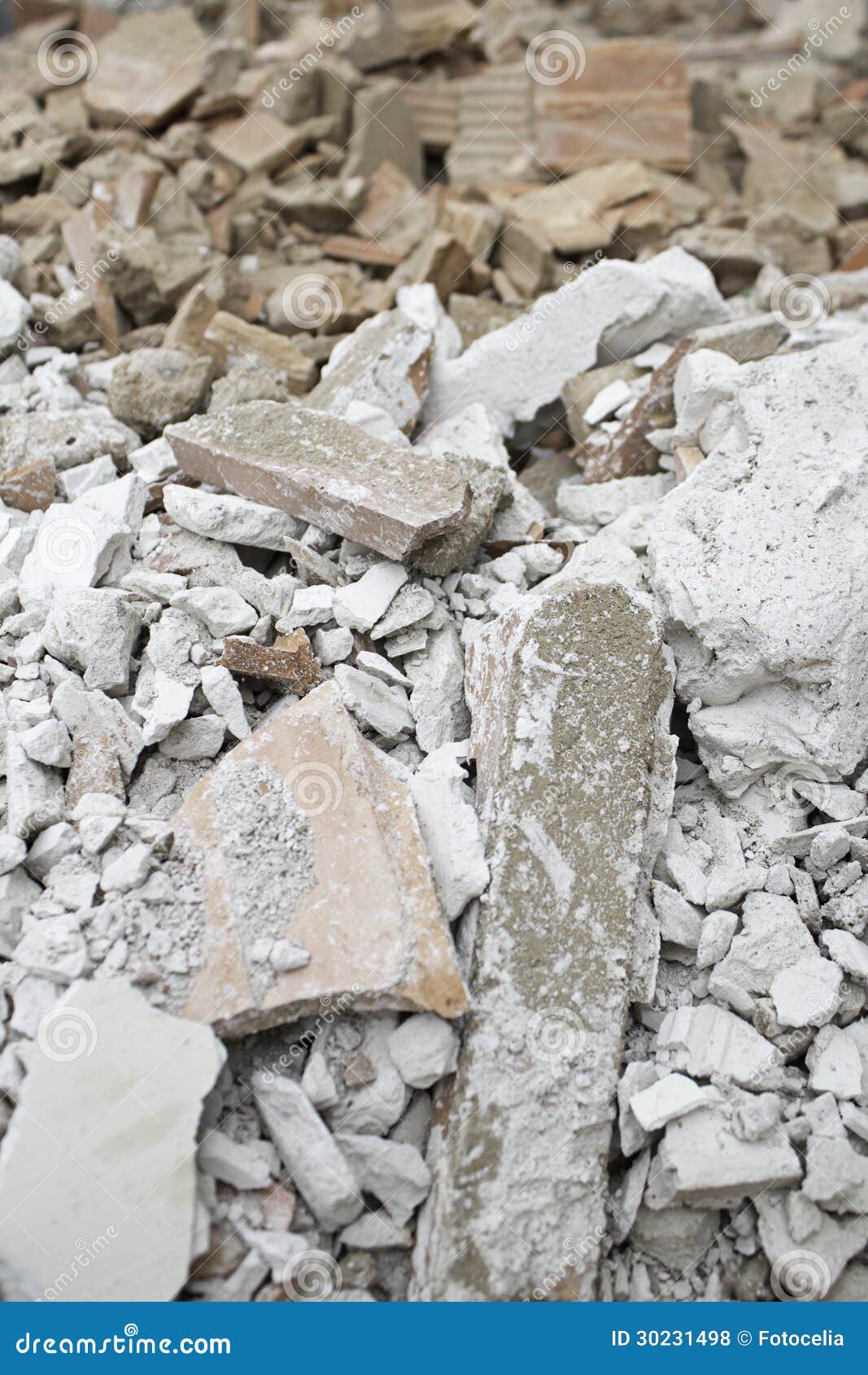 Brick Rubble stock photo. Image of heap, ceramic, environment - 30231498