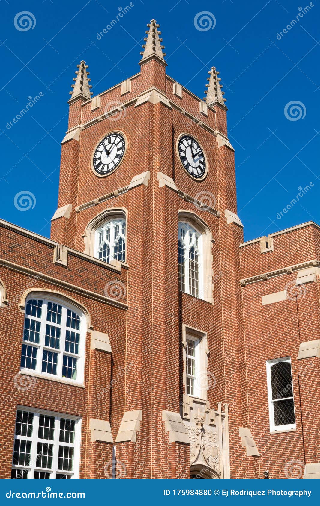 Brick School Building stock photo. Image of side, historic - 175984880